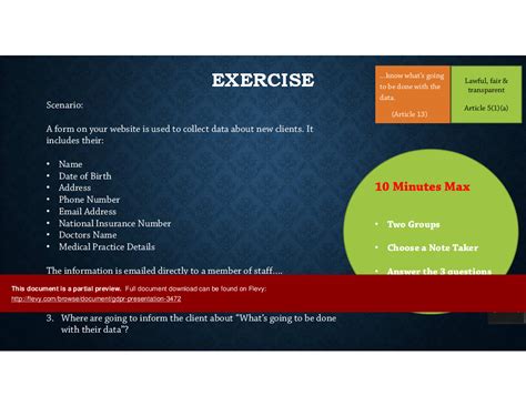 GDPR Presentation PPT Slide Deck