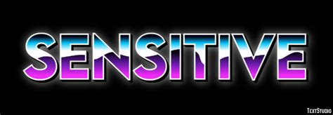 sensitive text effect and logo design word