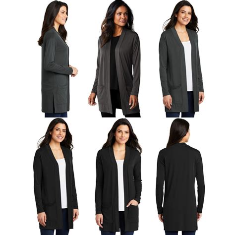 Port Authority Ladies Concept Long Pocket Cardigan 5495 Shopee