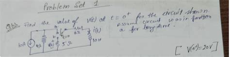 Solved Problem Set Q Whe Value Of V T At T For The Chegg Com
