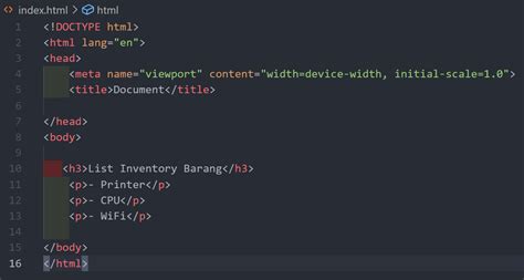 Belajar Part 5 Caramembuat List Pada Html Haltev