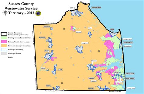 Sussex County Delaware Road Map