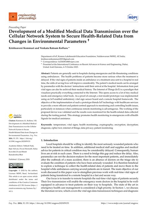 Pdf Development Of A Modified Medical Data Transmission Over The Cellular Network System To
