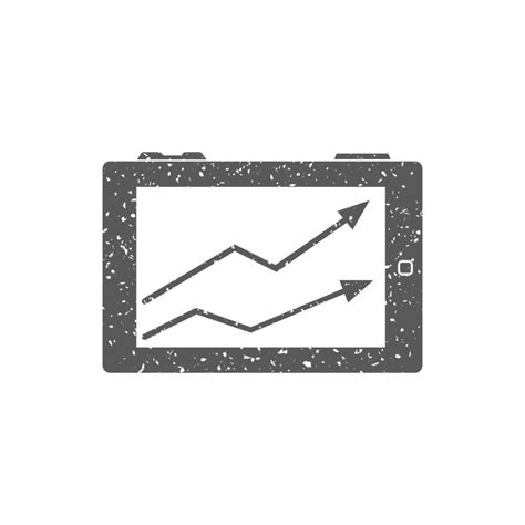 Arrow Chart Icon In Grunge Texture Vector Illustration 38827633 Vector