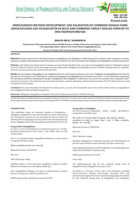 pdf simultaneous method development and validation of combined dosage