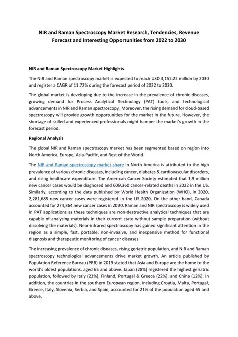 Ppt Nir And Raman Spectroscopy Market Share Trend Analysis Growth