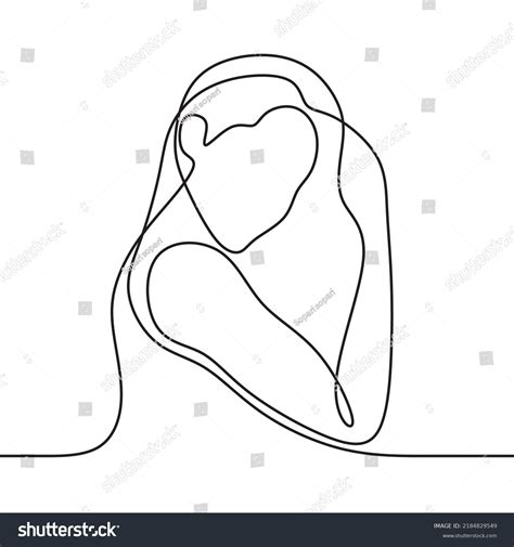 Sexy Female Body Illustration Continuous Drawing Stock Vector Royalty Free