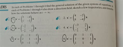 Solved In Each Of Problems 1 Through 6 Find The General