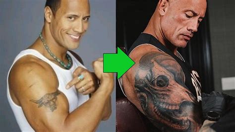 Dwayne The Rock Johnson Bull Tattoo Dkcicx