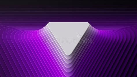 3d Render Abstract Minimalist Purple White Background With Triangular Geometric Shapes Stock