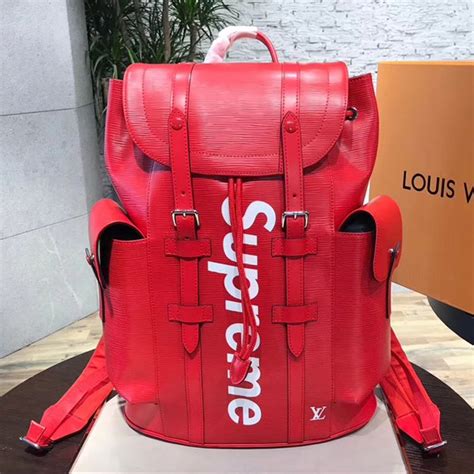 Louis Vuitton X Supreme M53414 Christopher Pm Backpack Epi Leather