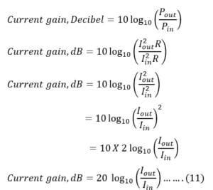 Power Gain And Voltage Gain In DB