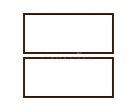 Rectangle Geometric Shapes Outline Brown Stroke Symbol Stock Vector Illustration Of Frame