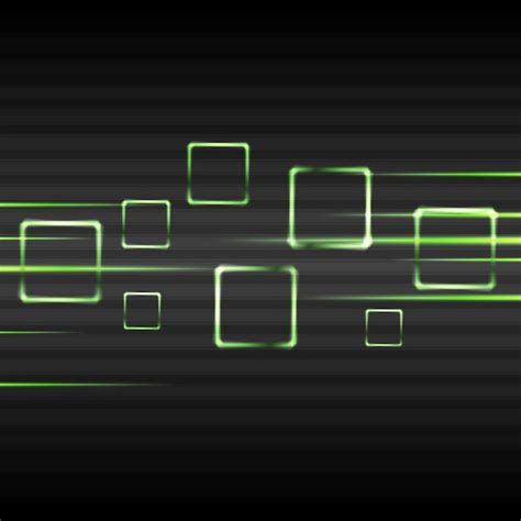 Premium Vector Abstract Green Glowing Vector Squares
