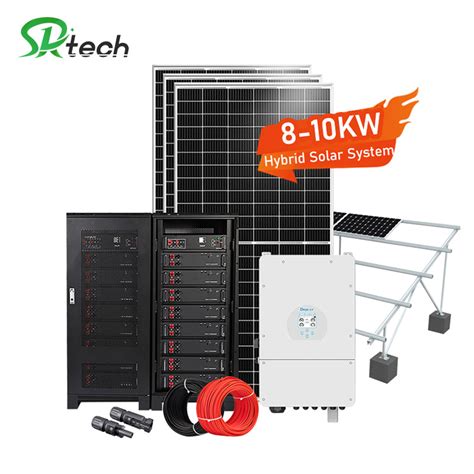 Telecommunication Energy Storage System Kit Hybrid Lithium Solar Panel System 6 Kw Solar