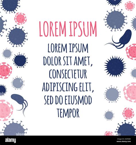 Microbes And Bacterias Poster Design Banner Template Vector