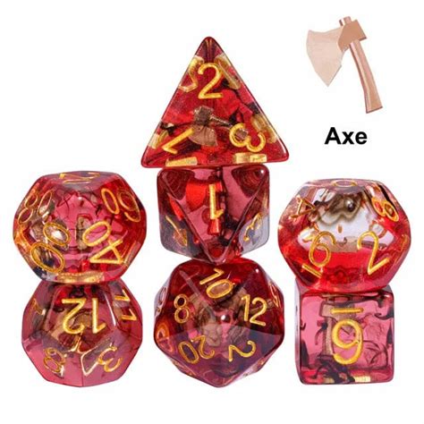 Class Dice Barbarian Axe Dnd Terningeset
