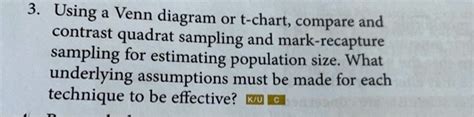 Solved Using A Venn Diagram Or T Chart Compare And Contrast Quadrat