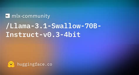 Mlx Community Llama Swallow B Instruct V Bit Hugging Face
