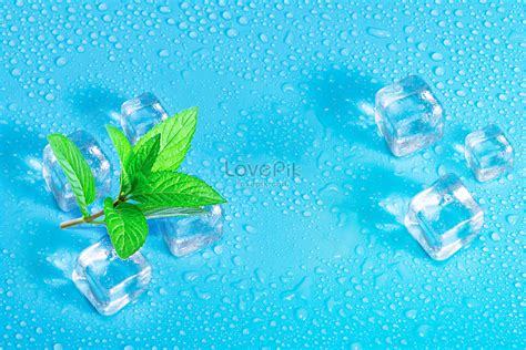 블루 크리 에이 티브 아름다운 아이스 큐브 배경 이미지 Hd 얼음 조각 물방울 민트 배경 사진 무료 다운로드 Lovepik