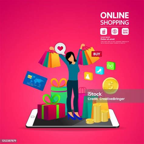 웹 사이트 또는 모바일 응용 프로그램 벡터 일러스트레이션에서 온라인 쇼핑 개념에 대한 스톡 벡터 아트 및 기타 이미지 개념 구매 그래픽 사용자 인터페이스 Istock