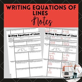 Writing Equations Of Lines Notes W Key By Algebra With Ms Amy TPT