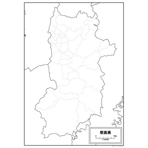 奈良県の白地図 白地図専門店