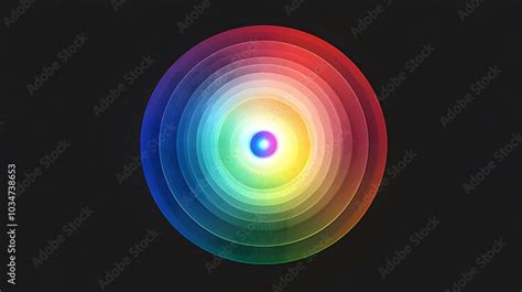 Vibrant Circular Rgb Spectrum A Soft Glow Radiating Outward In A Full Spectrum Of 16 8 Million