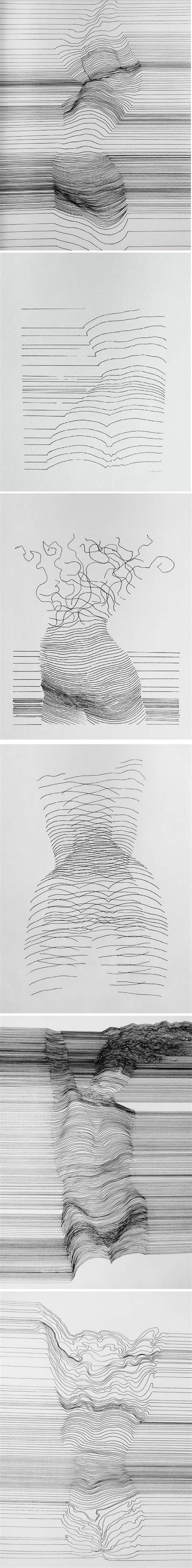 Cognitive Polygraph Minimalist Black And White Line Drawings