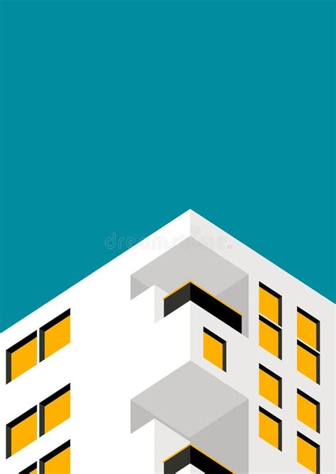 Architecture Abstract Poster Cover Poster With Geometric Shape Building Minimal Architecture