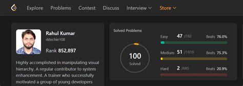 Rahul Kumar On Linkedin Leetcode Coding Problemsolving