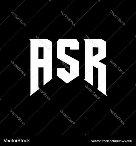 Asr Letter Logo Design For Technology Company Vector Image