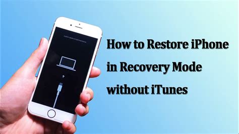 How To Restore Iphone In Recovery Mode Without Itunes Youtube