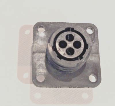 Amp Te 206430 1 Panel Mount 4 Position Female Crimp Receptacle Lot 7