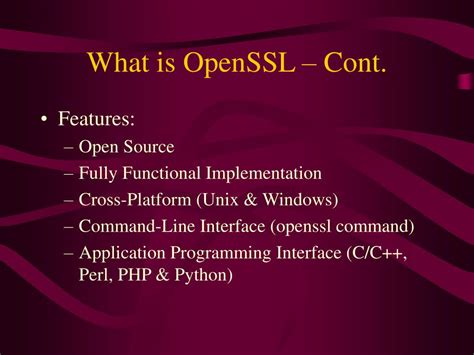 Ppt Introduction To Openssl Powerpoint Presentation Free Download