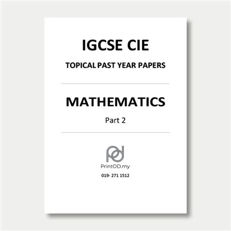 Topical Igcse Mathematics Part 2 Print On Demand