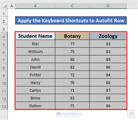 How To Use Autofit Shortcut In Excel 3 Methods Exceldemy