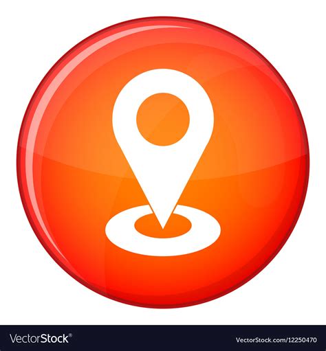 Map Pointer Icon Flat Style Royalty Free Vector Image