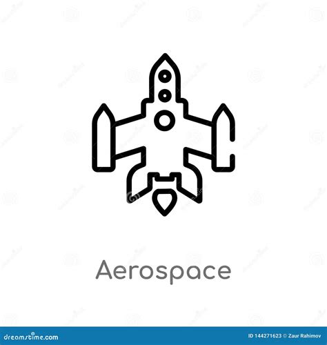 Outline Aerospace Vector Icon Isolated Black Simple Line Element Illustration From Astronomy