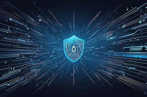 blue backdrop with cyber security technologies generative ai premium