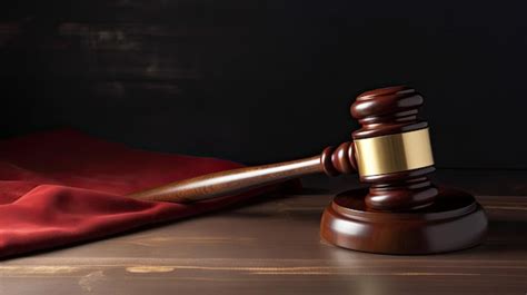 Premium Ai Image Gavel In Front Of Judge Desk At Court Room