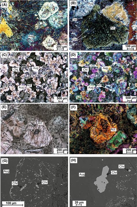 Photomicrographs Showing Textural And Mineralogical Variations In