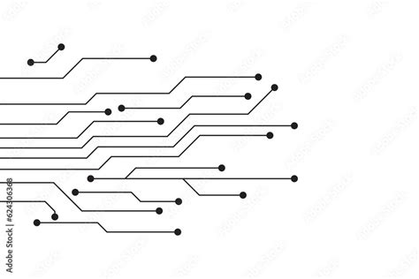 Abstract Futuristic Circuit Board Illustration Circuit Board With Various Technology Elements