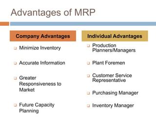 Operations MRP PPT