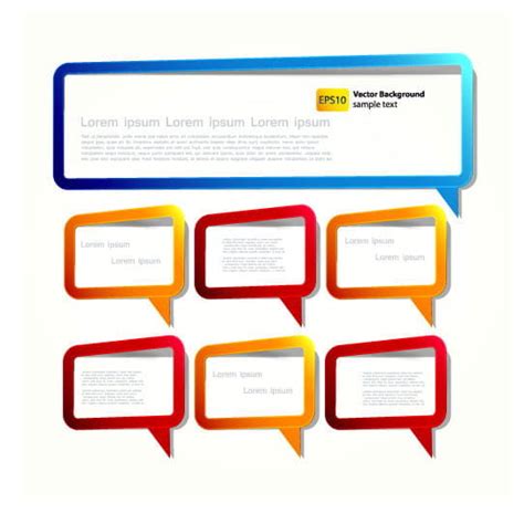 빈 프레임 벡터 음성 거품 Eps Uidownload