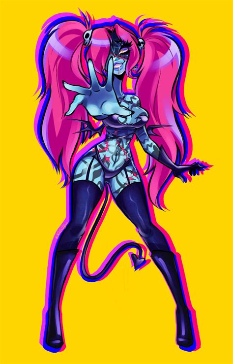 Rule 34 Bat Wings Blue Skin Bra Breasts Cleavage Code Of Princess Commission Demon Tail Drool