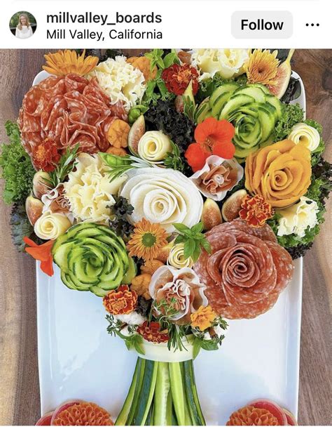 Charcuterie Board Bouquet Floral Cheese Platter Design Flower