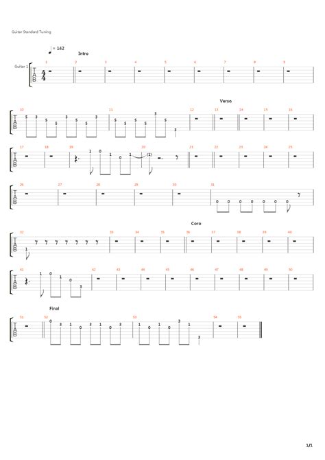 灌篮高手 好想大声说爱你 君が好きだと叫びたい 吉他谱 Gtp谱 总谱 动漫游戏 Acg