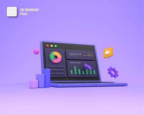 Premium Psd 3d Dashboard Web Data Analyst Or Financial Report And Seo