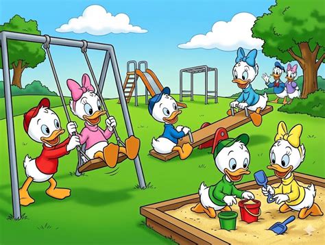 Huey Dewey And Louie With April May And June By Rinzlernetwork On
